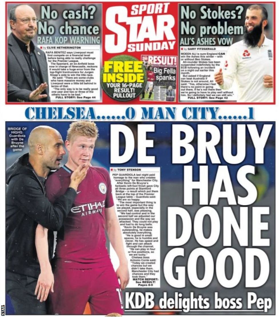 Newspaper backpages - Sat 30/09 - BBC Sport