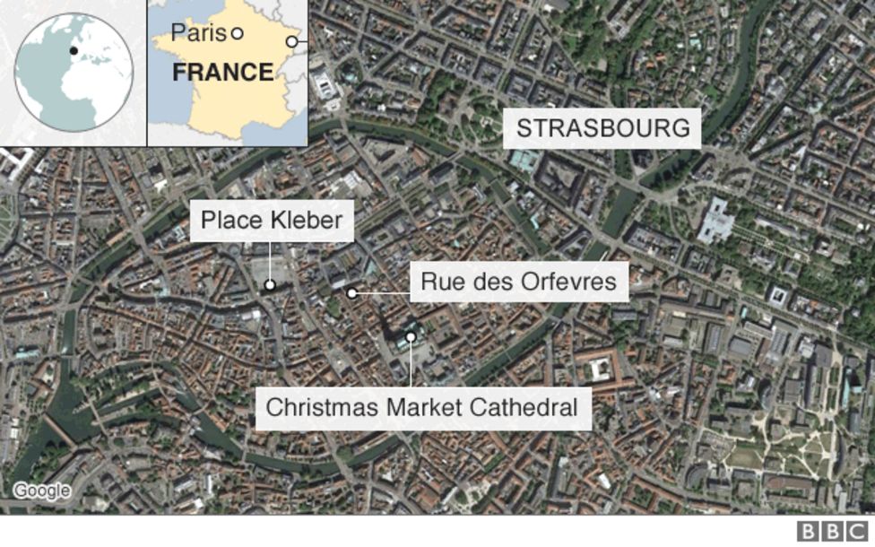 Strasbourg shooting: Gunman at large after three killed and 12 injured ...