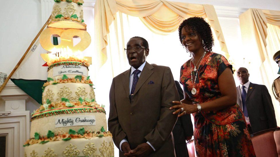 Robert Mugabe: Zimbabwe leader's birthday party criticised - BBC News