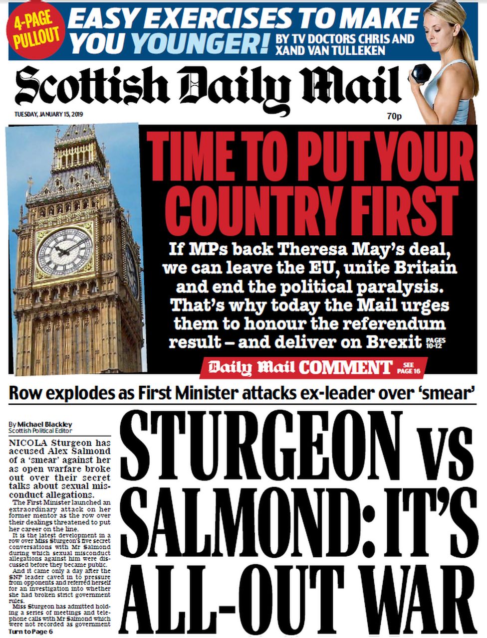 Scotland's front pages: Brexit vote and first ministers' spat - BBC News