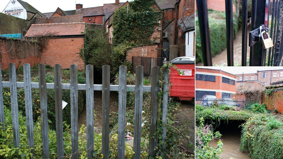 Tracing the hidden River Sherbourne under Coventry - BBC News