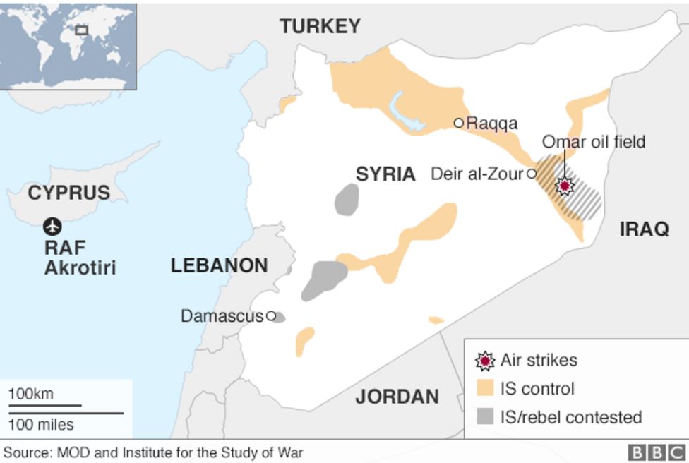 Syria air strikes: RAF jets in second wave of strikes - BBC News