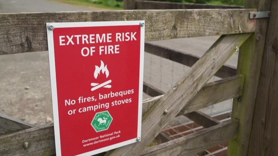 Highest risk of any wildfires becoming severe in parts of Devon - BBC News