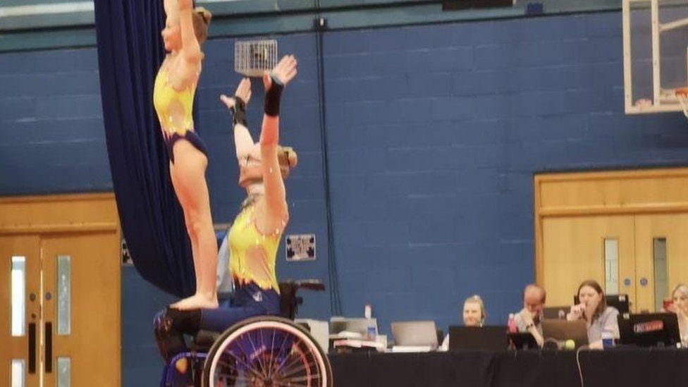 Disabled Staffordshire gymnast hopes her success inspires others - BBC News