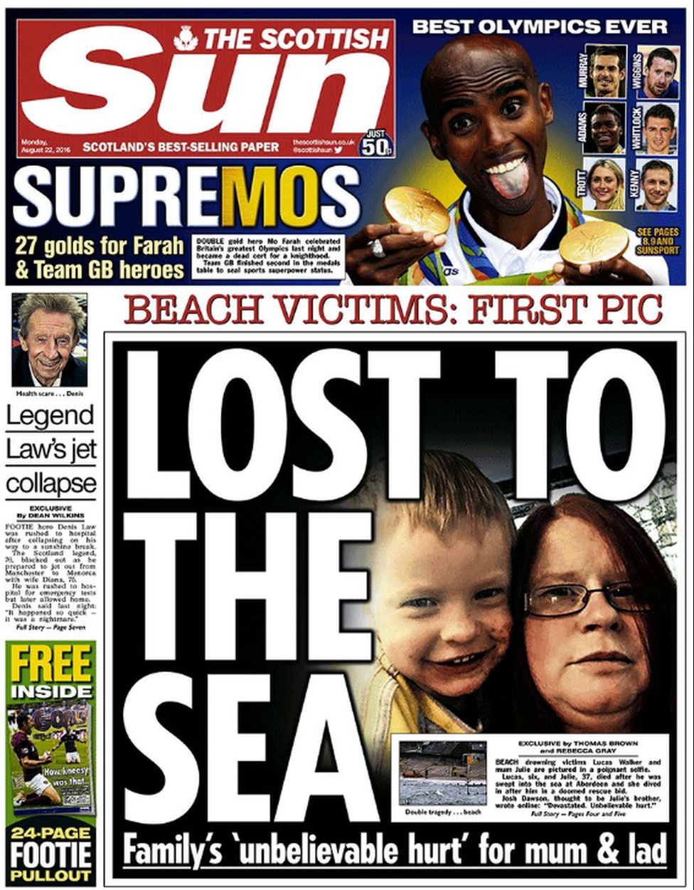 Scotland's papers: SNP-Labour pact 'ruled out' and beach tragedy - BBC News