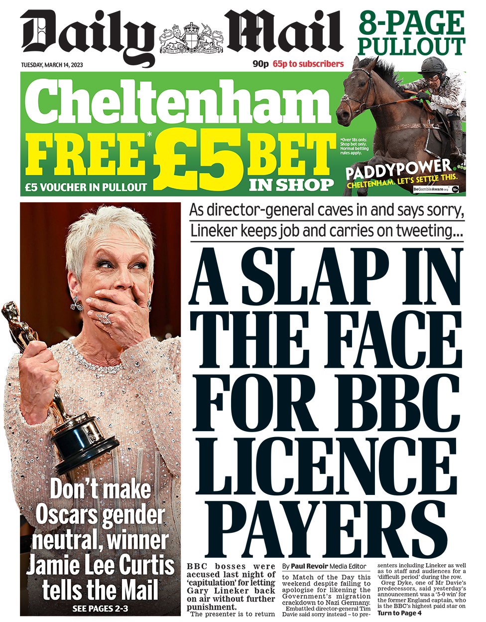 'Pressure on BBC bosses' and 'SVB tremors spread' - BBC News