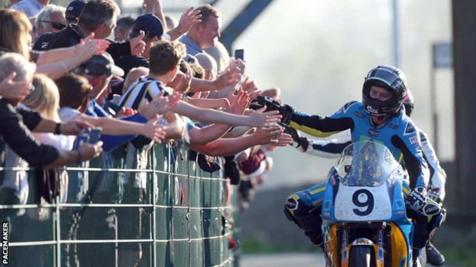 Classic TT: Johnson wins Superbike race after late Dunlop retirement ...