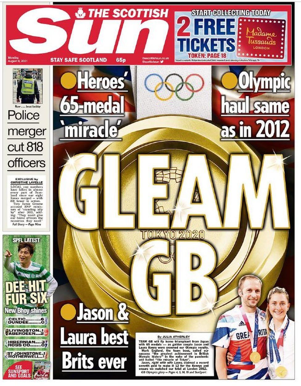 Scotland's papers: End of level zero and praise for GB 'heroes' - BBC News