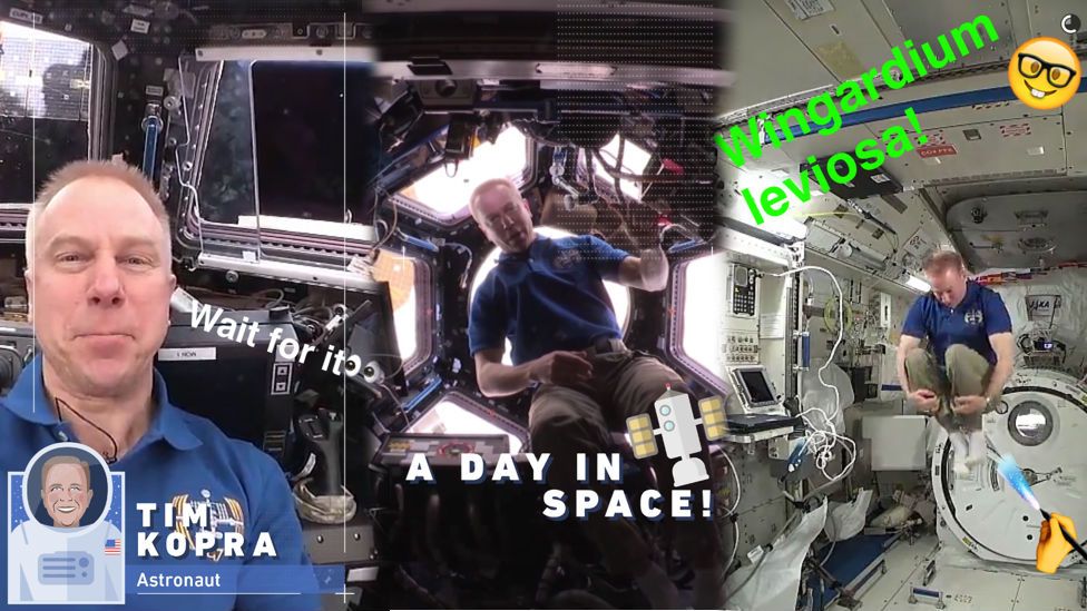 Nasa astronaut Tim Kopra uses Snapchat on Space Station - BBC Newsround