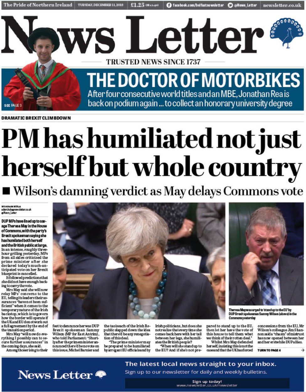 NI newspapers: Avoiding disaster or national humiliation? - BBC News