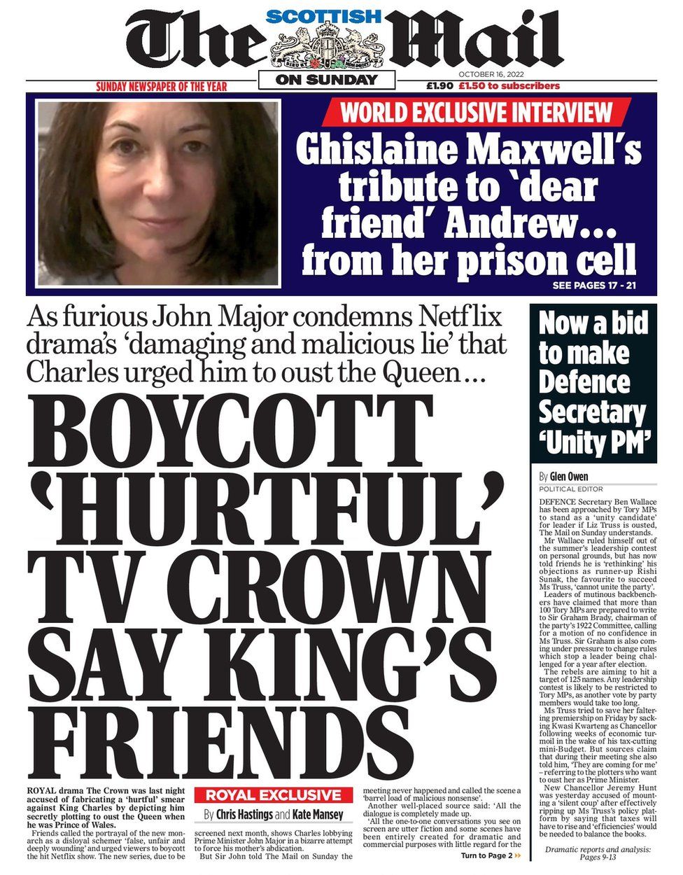 Scotland's papers: 'Ben Downing Street' and FM makes case for indyref2 ...