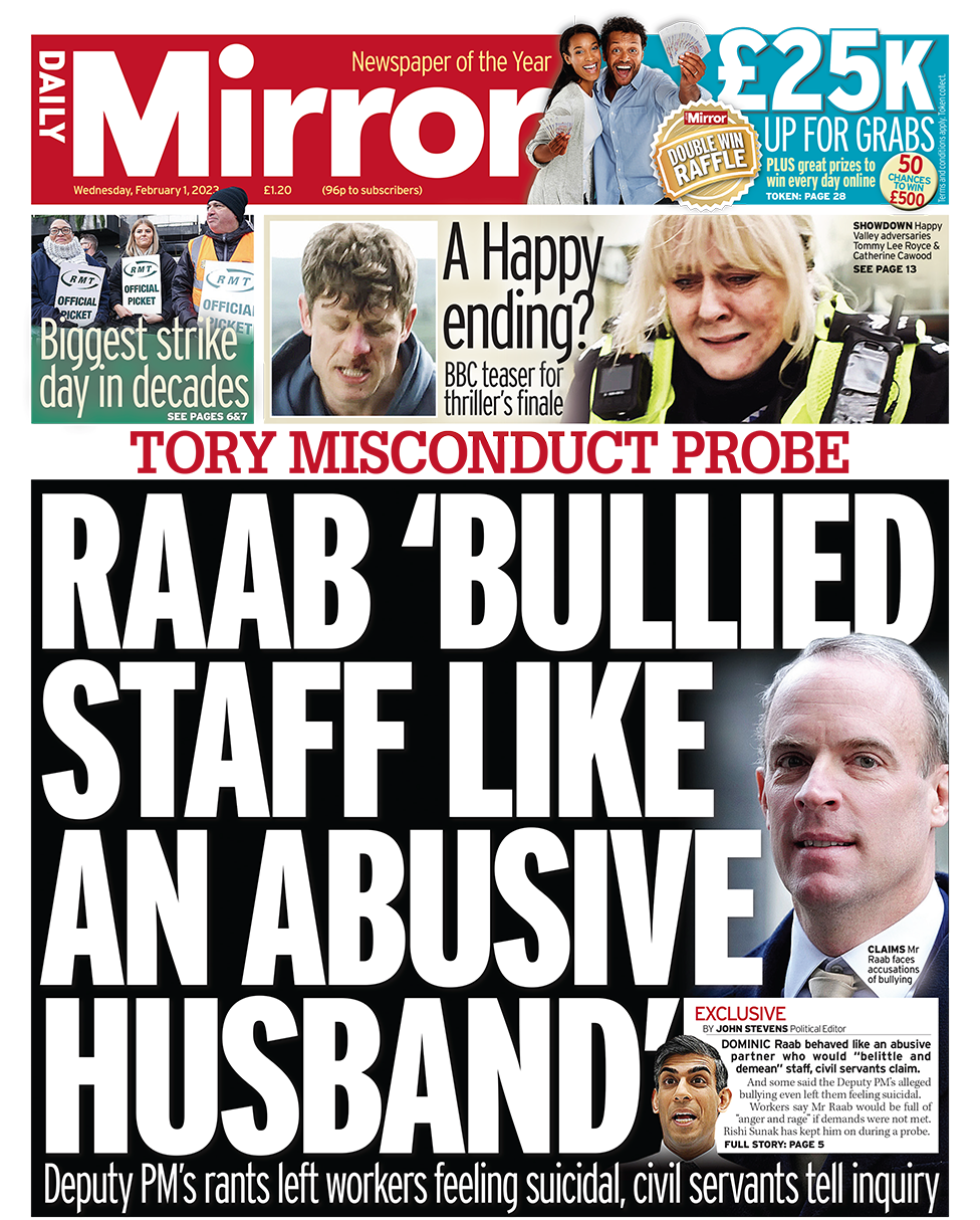 Half a million to strike and 'Tories confront Hunt' - BBC News