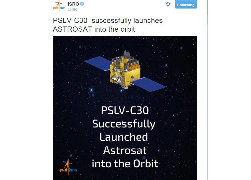 Astrosat India Launches First Space Laboratory Bbc News