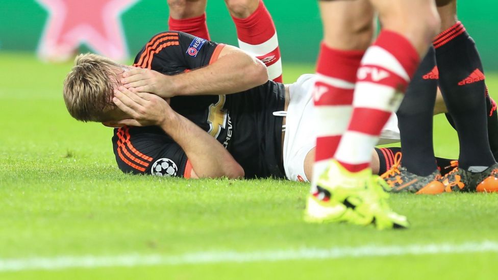 Luke Shaw: Man Utd left-back suffers double leg fracture - BBC Sport