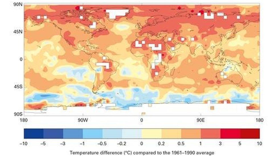 WMO: Five hottest years on record have occurred since 2011 - BBC News