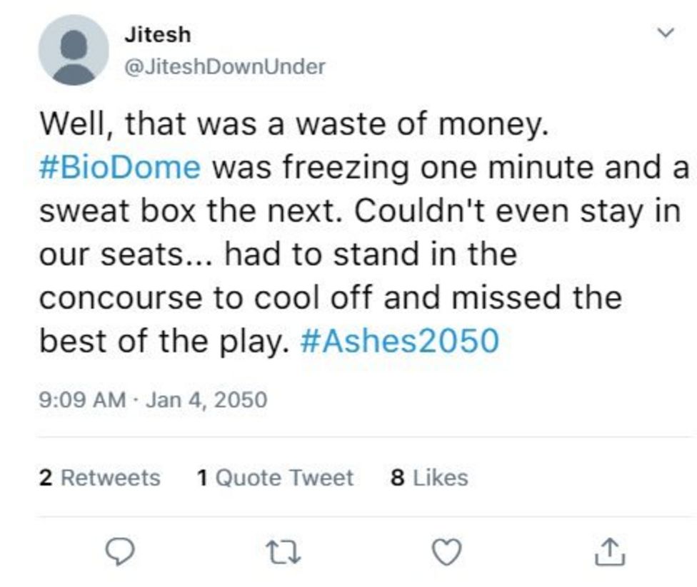 Sport 2050: Beneath the dome - how cricket could look due to climate ...