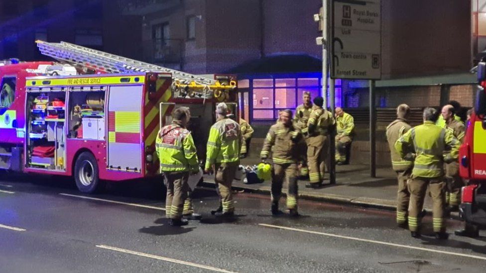 Reading flats fire: Residents evacuated after suspected arson attack ...