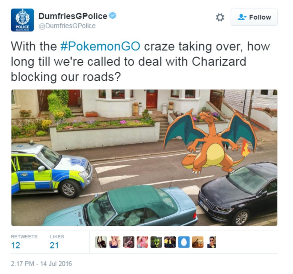 Pokemon Go: Police Scotland gotta tweet 'em all - BBC News