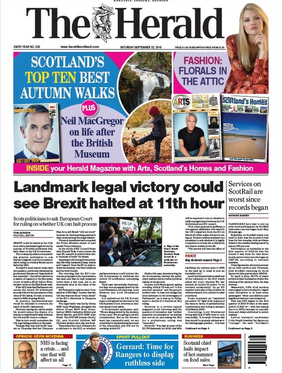 Scotland's papers: Scots legal bid 'could see Brexit halted' - BBC News