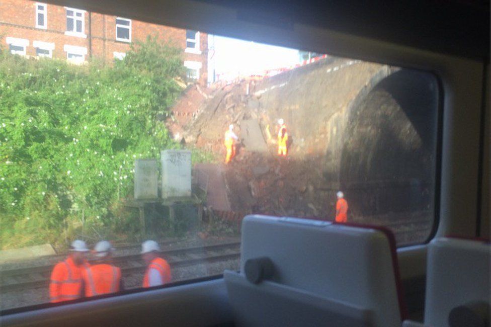 East Midlands Trains 'near normal' after bridge collapse - BBC News