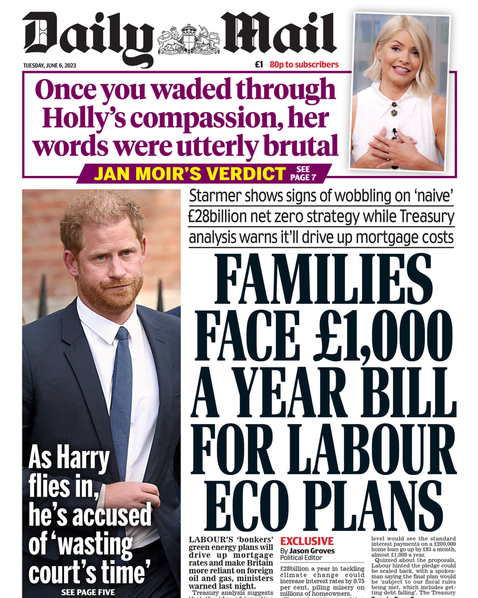 Newspaper headlines: 'Absent Harry' and 'PM to overrule on boats Bill ...