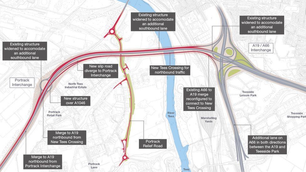 Plans revealed to reduce A19 Tees Viaduct crossing pressure - BBC News
