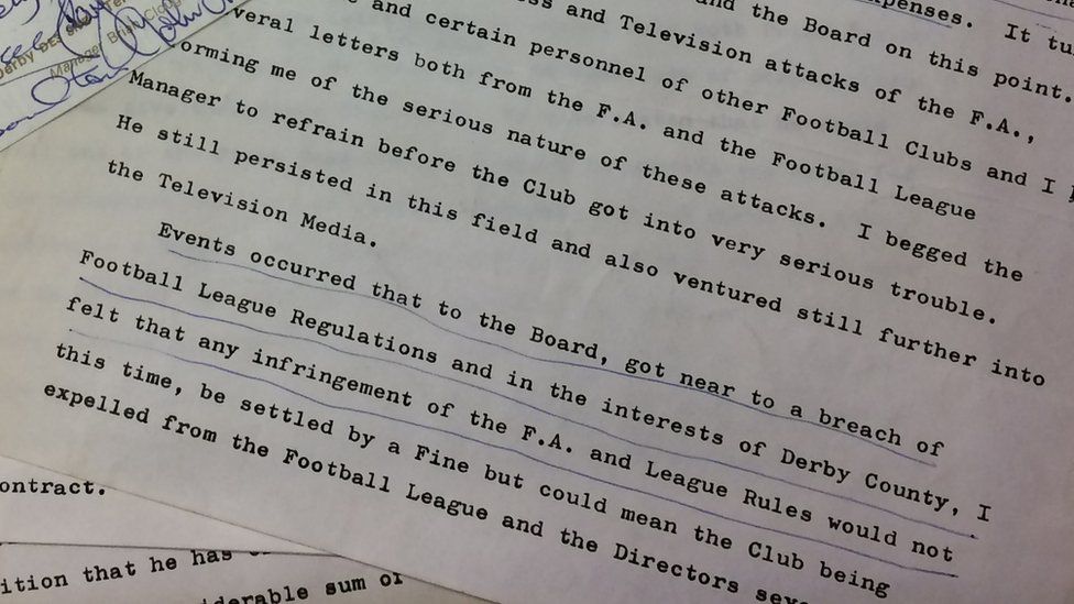 Derby County chairman's Brian Clough letter revealed after 45 years ...