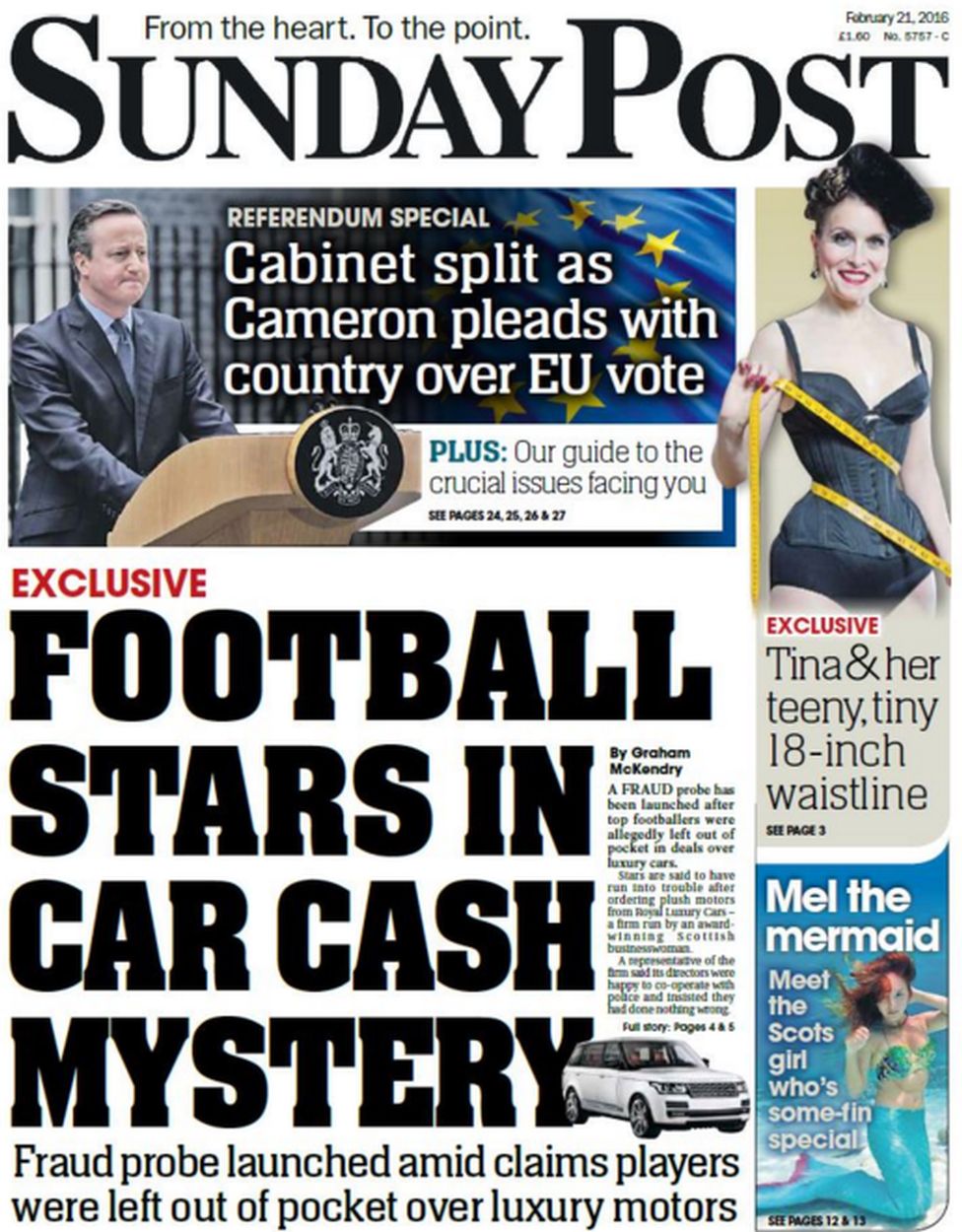 Scotland's papers: Trump's Prestwick talks and EU campaigns - BBC News