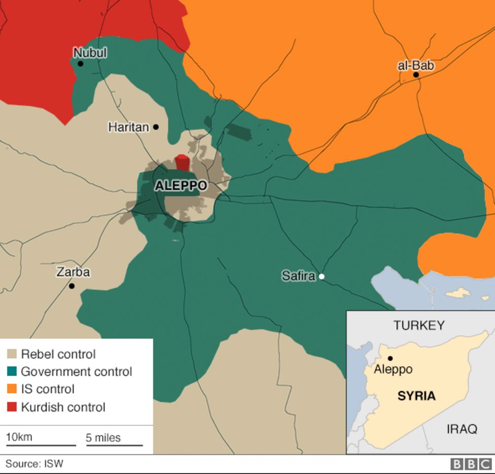 Aleppo: Is besieged Syrian city facing last gasp? - BBC News