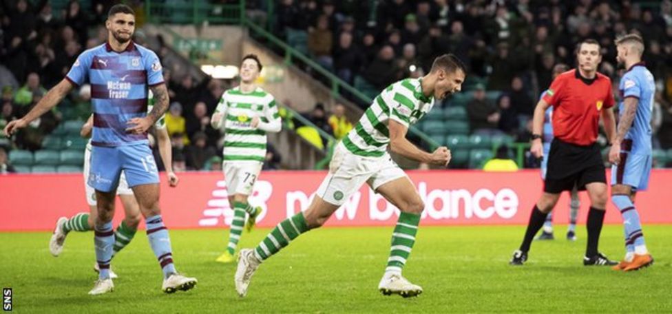 Celtic 3-0 Dundee: Mikey Johnston scores twice in easy win - BBC Sport