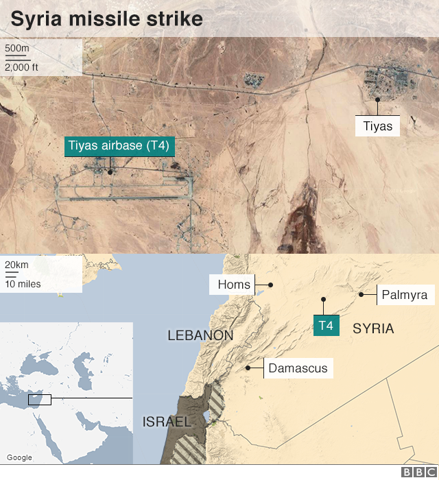 Syria conflict: Israel blamed for attack on airfield - BBC News