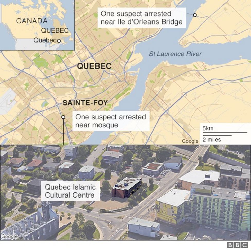 Quebec City mosque shooting: Six killed, eight wounded - BBC News