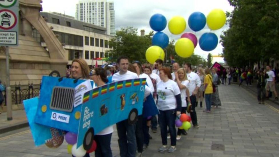 Belfast Pride: Thousands attend 25th annual parade in city - BBC News