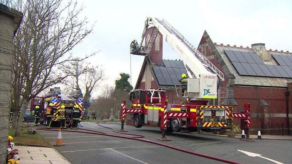 Plymouth funerals rearranged after crematorium blaze - BBC News