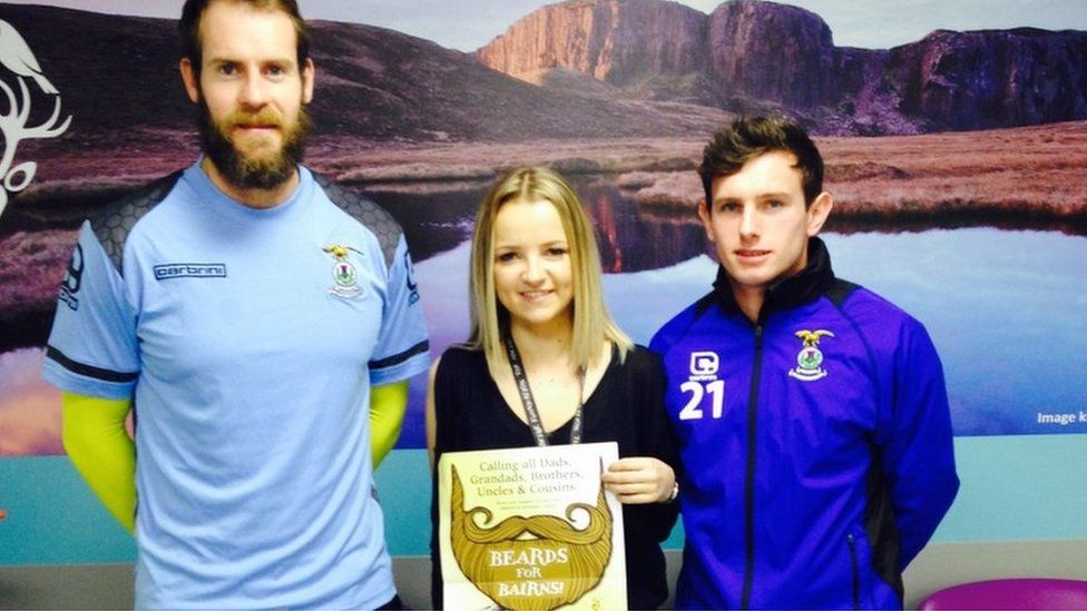 Inverness Caley Jags duo ditch shaving for Raigmore unit - BBC News