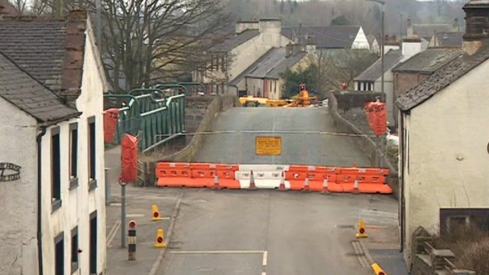 Flood-hit Eamont Bridge to reopen after repairs - BBC News