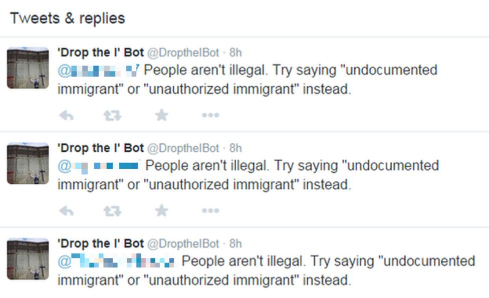 The Twitter bot that 'corrects' people who say 'illegal immigrant ...