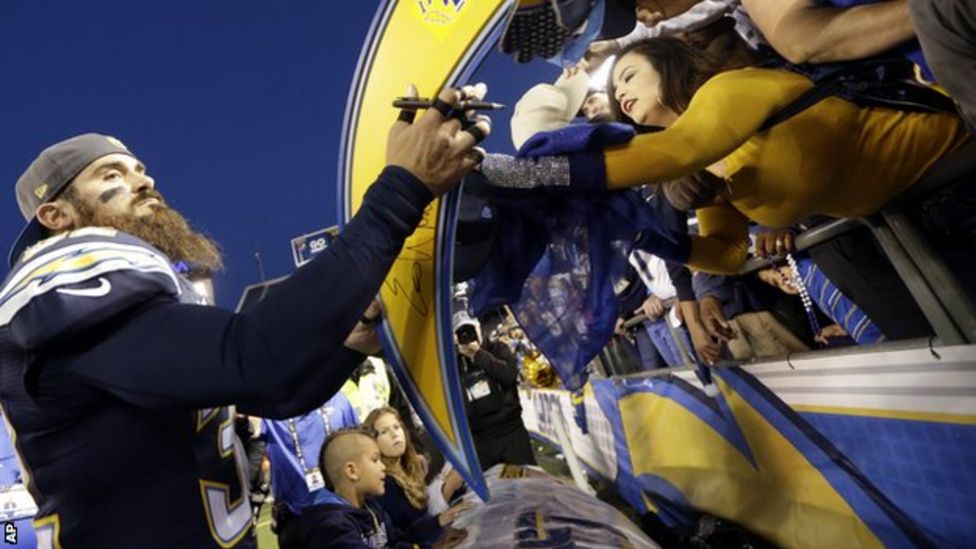 San Diego Chargers' Eric Weddle fined for watching daughter dance - BBC ...
