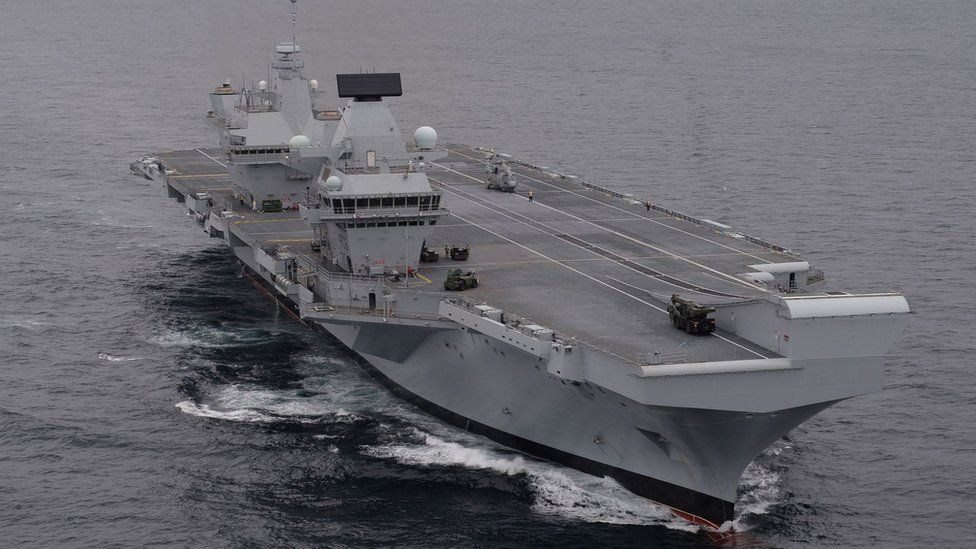 HMS Queen Elizabeth: Portsmouth arrival date set - BBC News