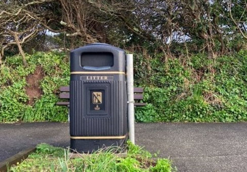 Falmouth coast path dog poo bin to be moved after complaints - BBC News