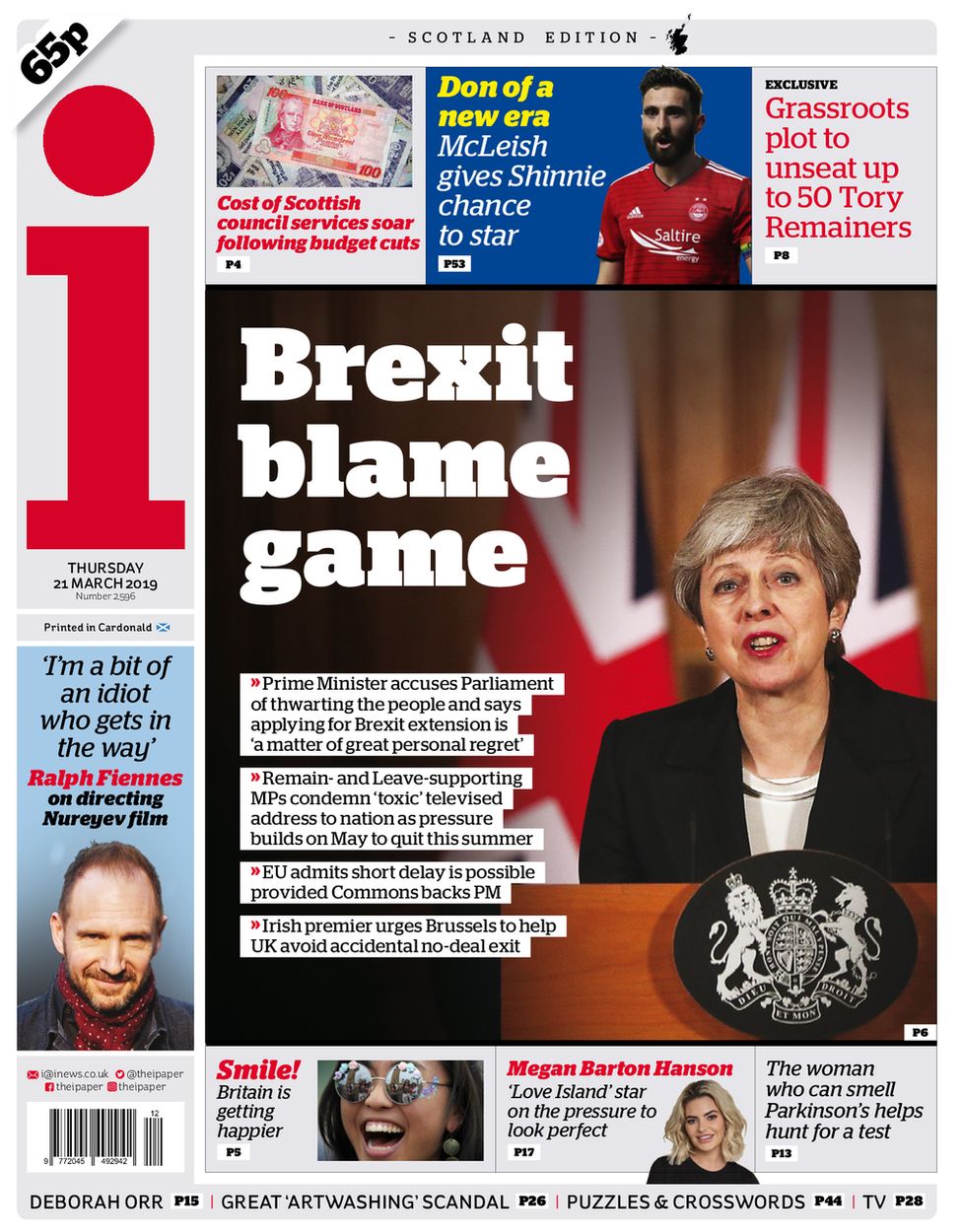 Scotland's papers: Prime Minister's Brexit 'blame game' - BBC News