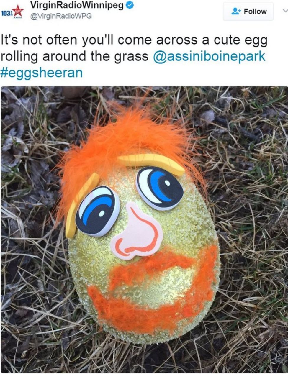 Easter pop star 'Egg Sheeran' a hit - BBC News