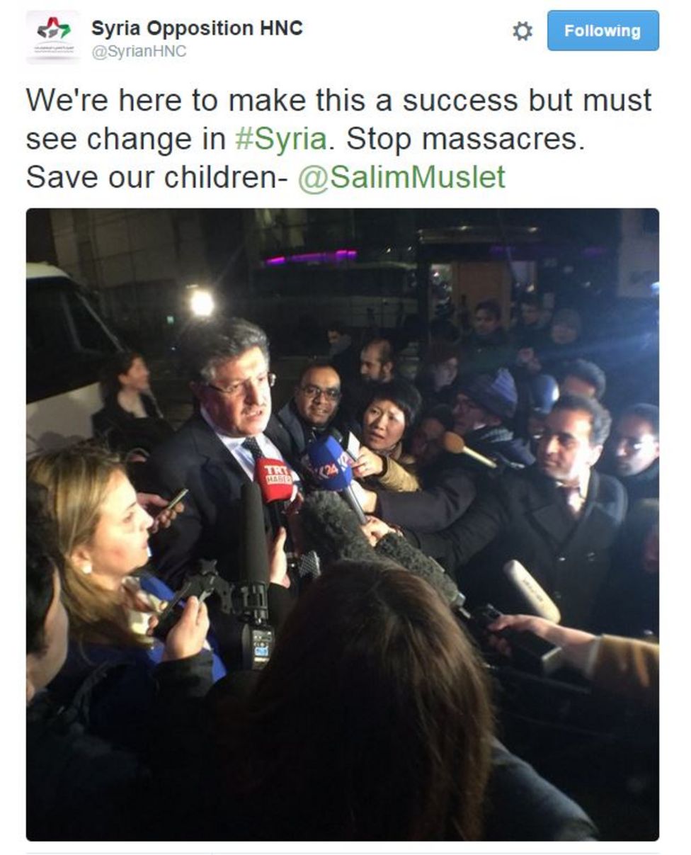 Syria conflict: Opposition sets terms for Geneva peace talks - BBC News