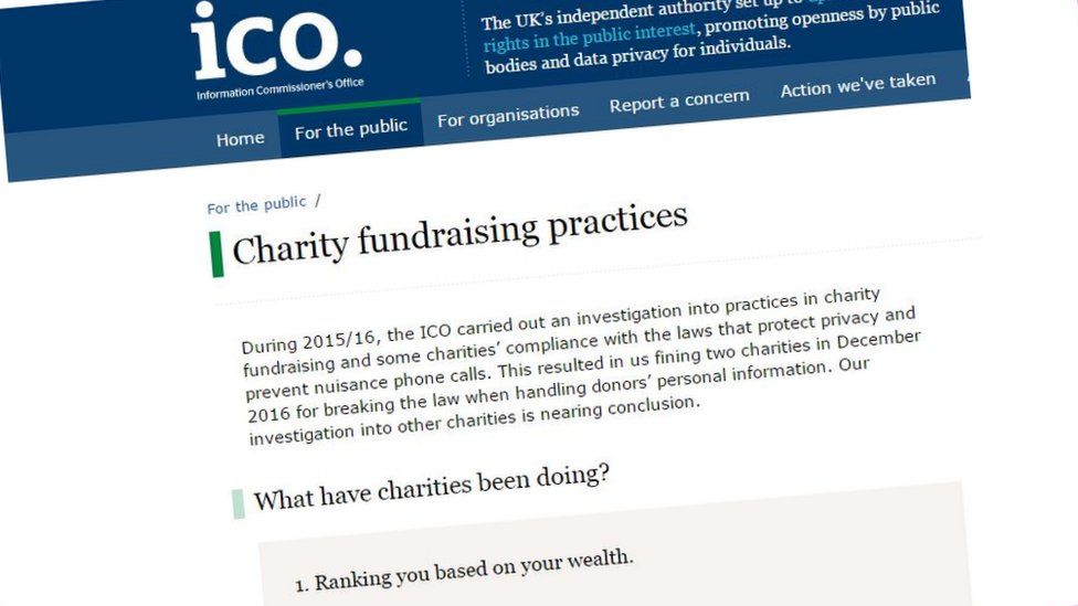 Charities fined over 'wealth screening' data breaches - BBC News