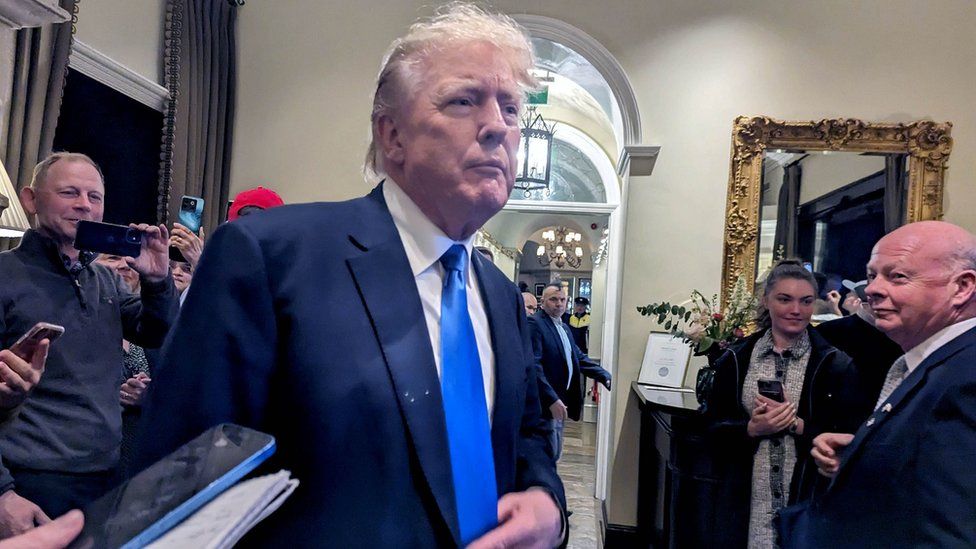 Trump heads home after labelling Stormont deadlock 'tough to resolve ...