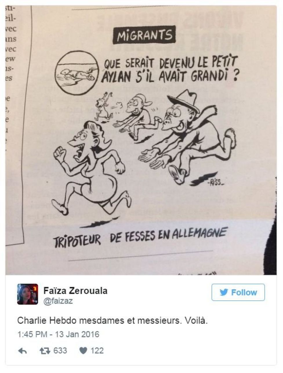 Queen Rania responds to Charlie Hebdo's Alan Kurdi cartoon - BBC News