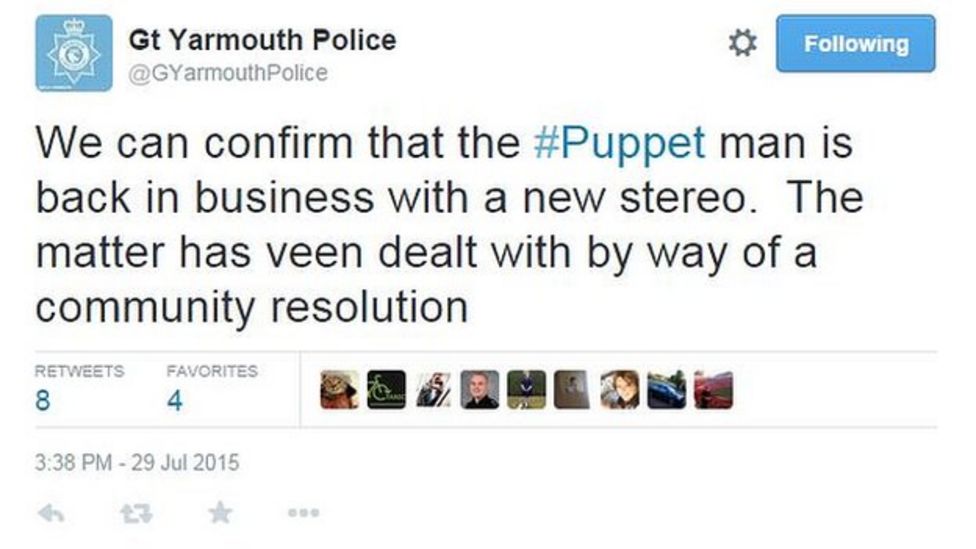 Norwich Puppet Man fund raised after stereo waterlog episode - BBC News