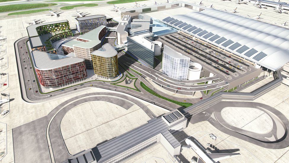Heathrow Airport releases images of proposed third runway - BBC News