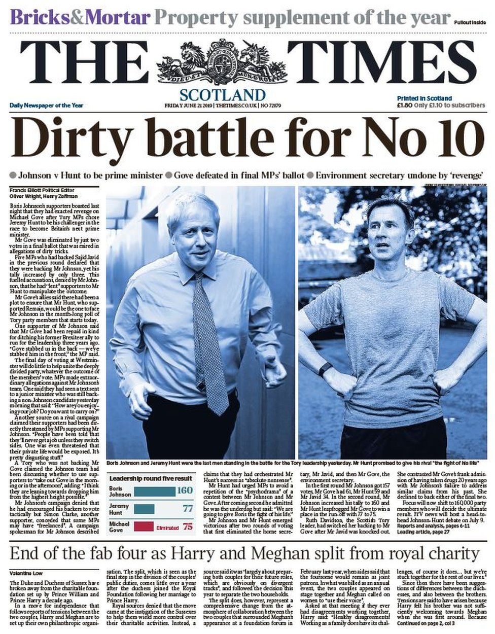 Scotland's papers: 'Dirty' battle for Number 10 - BBC News