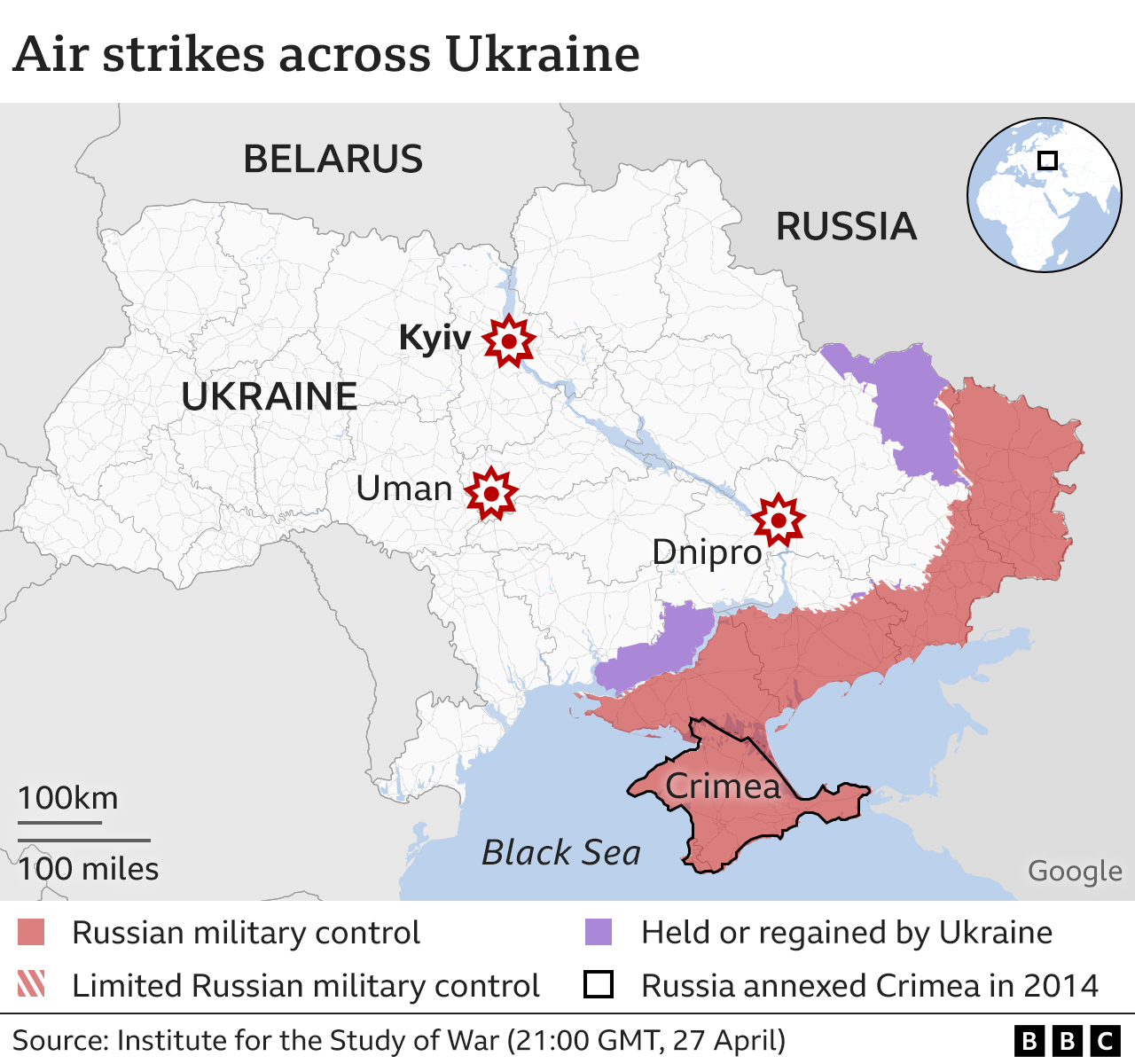 Ukraine war: Crimea oil tank set ablaze by reported drone - BBC News